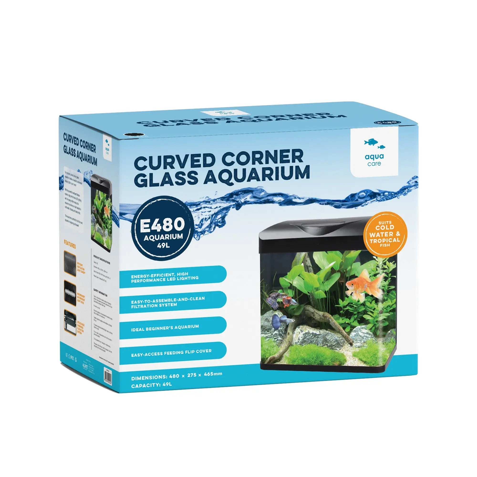 Aqua Care Curved Corner Glass E-Series Aquariums – Pet City